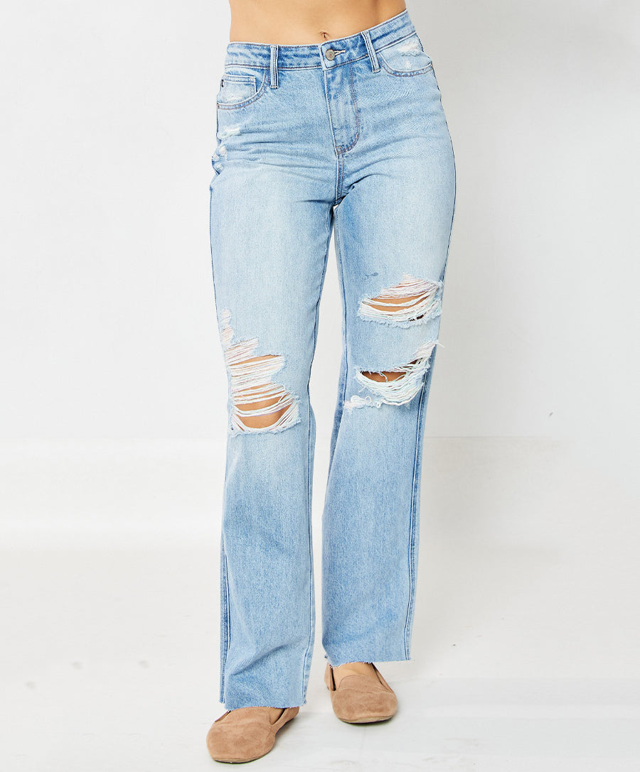 Judy Blue High Waisted Rigid Magic 90's Destroy Straight – Goose Creek ...